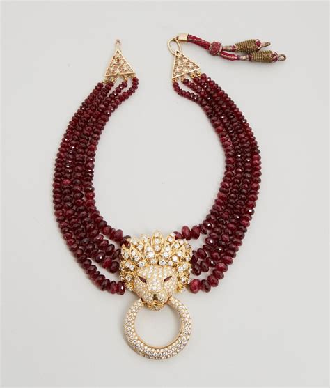 Elizabeth Taylor Ruby Diamond And Gold Necklace And Earring Set
