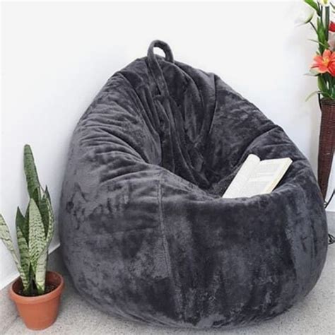 Fumo Dark Grey Classic Soft Fur Bean Bag Xxxl Np