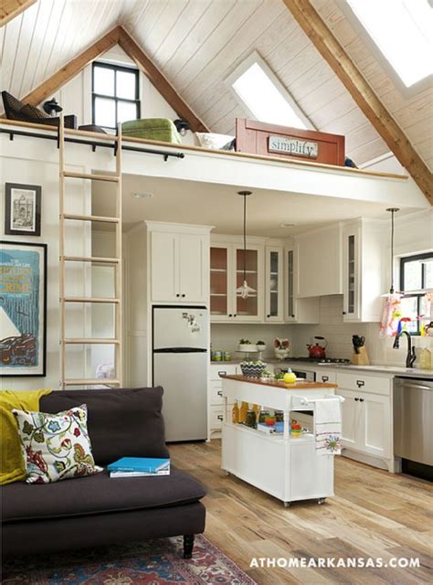 Tiny House Loft Above Kitchen With Skylights Apartment Pinterest