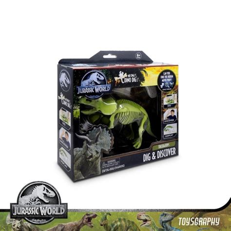 Jual Jurassic World Mr Dna Dino Dig And Discover Triceratops Fossil And