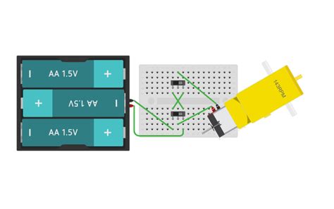 Circuit Design Bi Direction Motor 馬達正反轉 Tinkercad