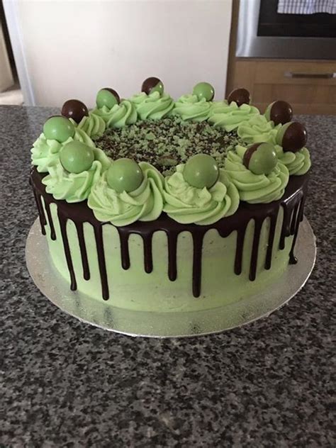 Green Drip Cake With Chocolate Sprinkles