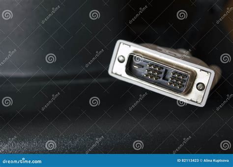 Dvi Cable For Graphic Port Of Monitor Stock Image Image Of White Data