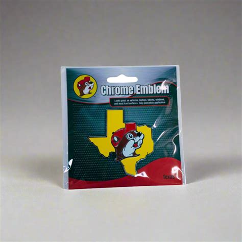 Buc Ees Chrome Emblem Texas Snax