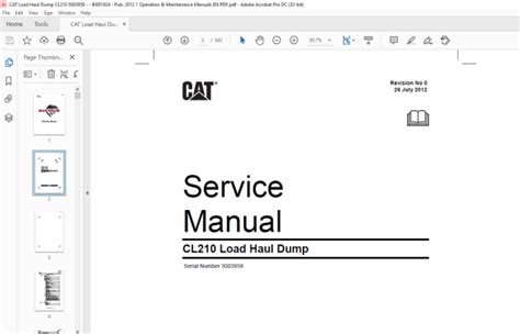 Cat Cl210 Load Haul Dump Service Manual Sn5003958 Pdf Download