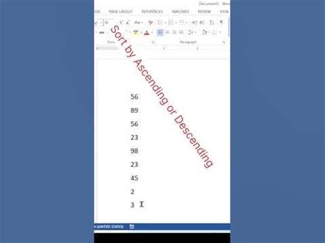 How To Arrange Text In Ascending And Descending Order In Ms Word Step