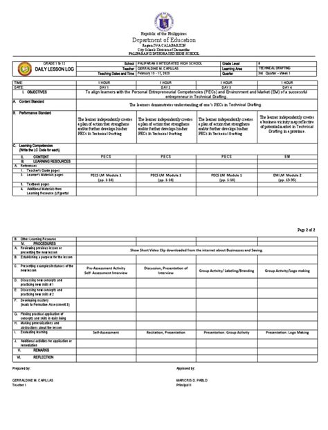 Dll Tle Td8 Week 1 Pdf Learning Teachers