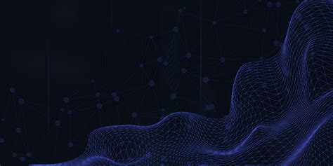 Digital Technology Futuristic Internet Network Connection Dark Black Background Blue Abstract