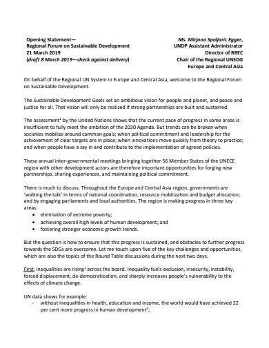 23 Opening Statement Templates In Pdf Doc