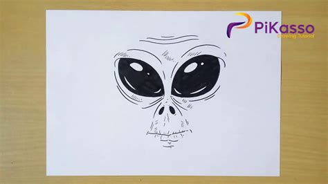 How To Draw A Alien Face Step By Step Youtube