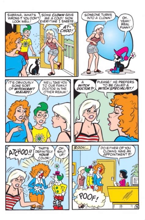 Sabrina Comic Archie Comics Clown Clowning Around