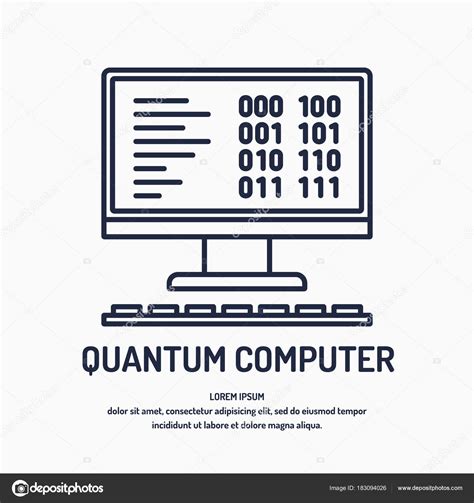 Quantum Computer Analysis And Data Transfer Stock Vector Image By