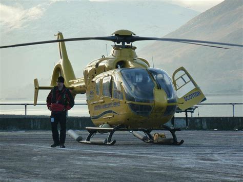 Helimed 05fort William West End Car Park Bell Helicopter Flight