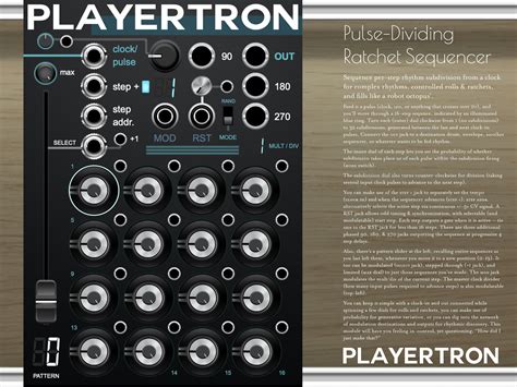 Pulse Dividing Ratchet Sequencer Playertron