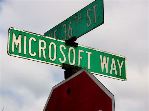 One Microsoft Way Street Sign On Microsoft Campus Redmond