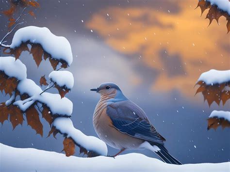 Premium Photo The Beauty Of Winter Of Birds