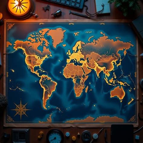 Free Golden Navigation Chart Image Map Navigation Global Download