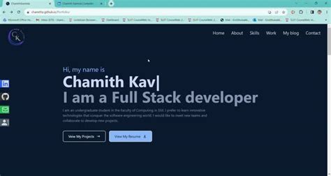 Chamith Kavinda On Linkedin React Tailwindcss Portfolioshowcase