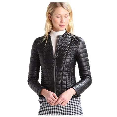 Shop Women Leather Bomber Bubbles Jacket Free Shipping Usa