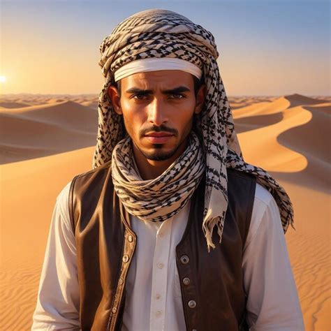 Bedouin Portrait Premium Ai Generated Image