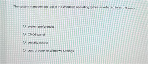 Solved The System Management Tool In The Windows Operating