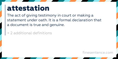 Attestation Definition Meaning And Examples In English