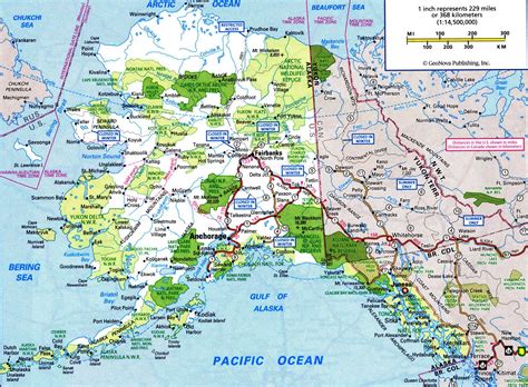 Road Map Of Alaska With Distances Between Cities Free Printable Alaska