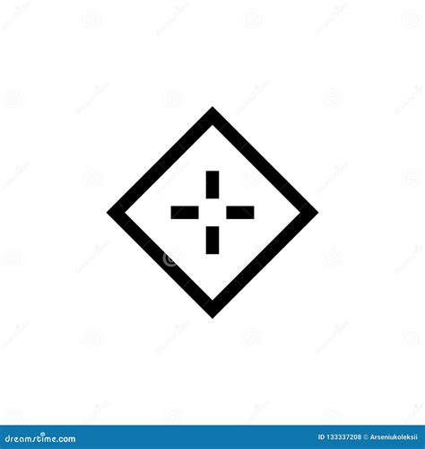 Simple Sniper Rifle Rectangular Crosshairs Black Icon Vector