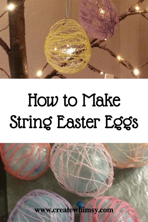 Easy To Make String Easter Eggs Diy Tutorial Spring Easter Crafts