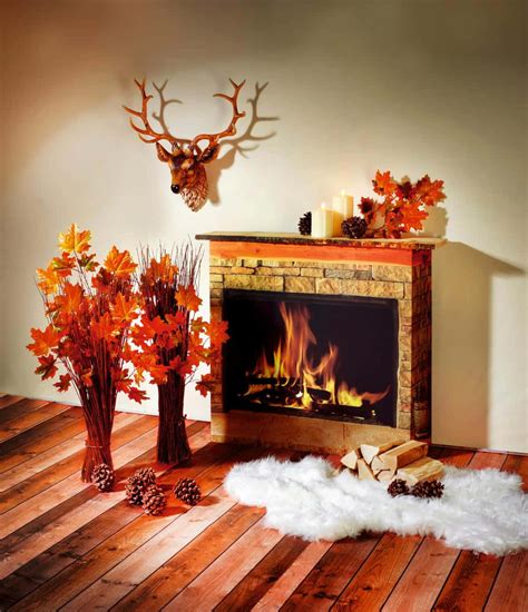 100 Autumn Fireplace Wallpapers