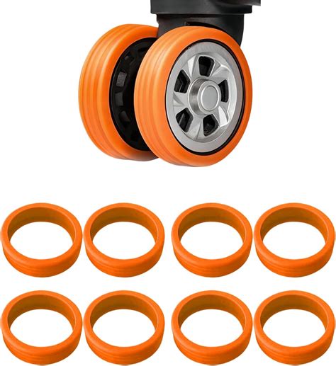 Juego De 8 Fundas Para Ruedas De Equipaje Fundas De Silicona De Protección Para Ruedas De Viaje