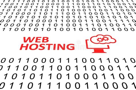 Web Hosting Concept Binary Code 3d Stock Illustration Illustration Of