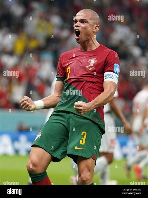 Portugals Pepe Celebrates Scoring Their Sides Second Goal Of The Game