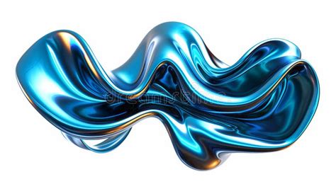 Glossy Blue Abstract Fluid Wave Shape Stock Image Image Of Conceptual Metallic 332307043