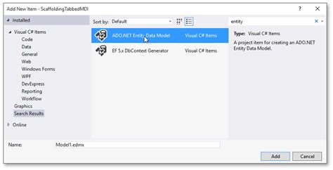 How To Generate Data Access Layer With Entity Framework Database First Winforms Controls
