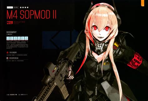 Lowlight Kirilenko Girls Frontline M4 Sopmod Ii Girls Frontline Gun 475534 Yande Re