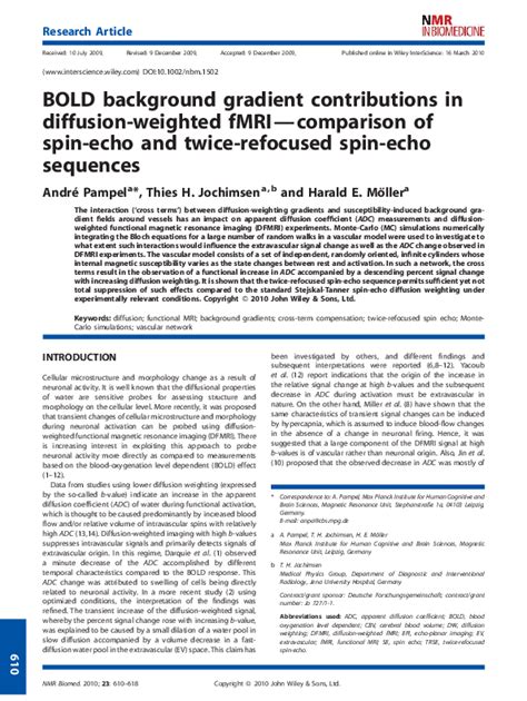 Pdf Bold Background Gradient Contributions In Diffusion Weighted Fmri