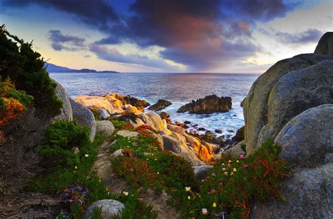 Carmel Bay From Pescadero Point Pebble Beach California Oc