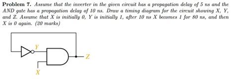 problem 7 assume that the inverter in the given circuit has a