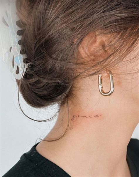 39 Inked Sentiments Exploring Meaningful Tattoos Grace Tattoo On Neck