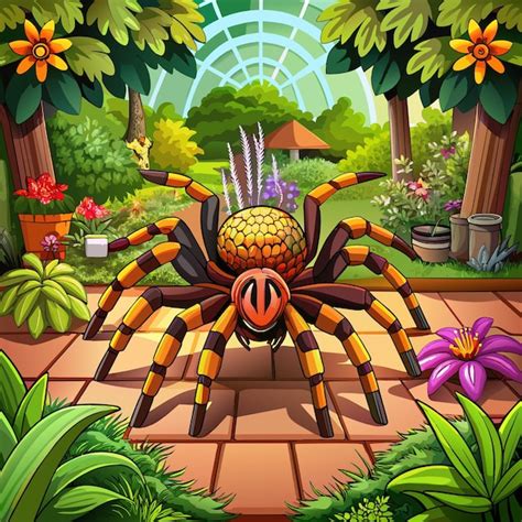 Premium Vector Cane Spider Jubilant Goes Room Vector