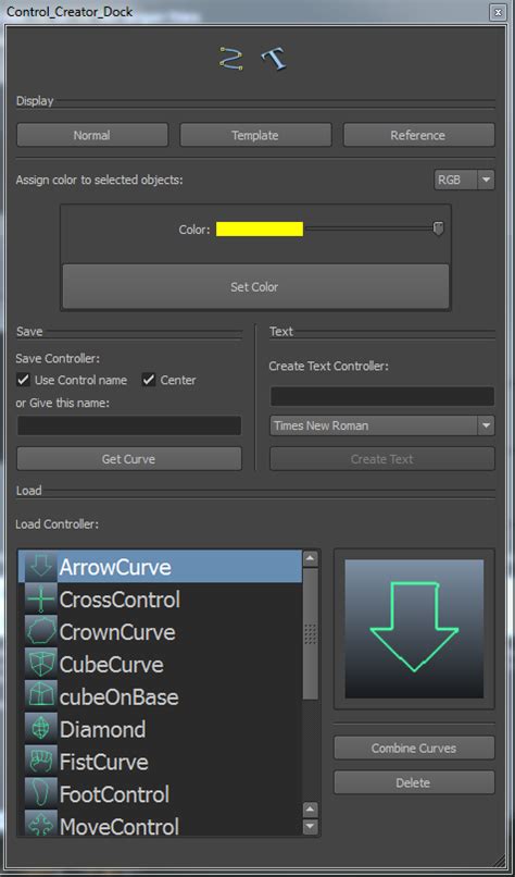 Control Curve Creator Ui For Maya Free Animation Scripts Plugins