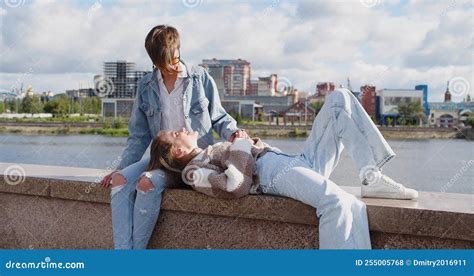 Two Lesbian Women Enjoy Each Other Outdoor Love And Relationships