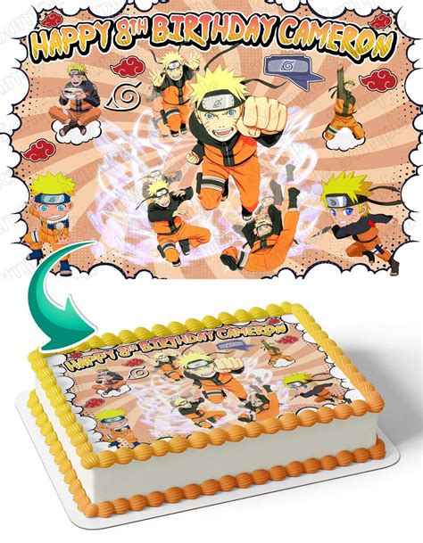 Naruto Boruto Ninja Edible Cake Toppers Ediblecaketopper