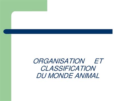Organisation Et Classification Du Docsity