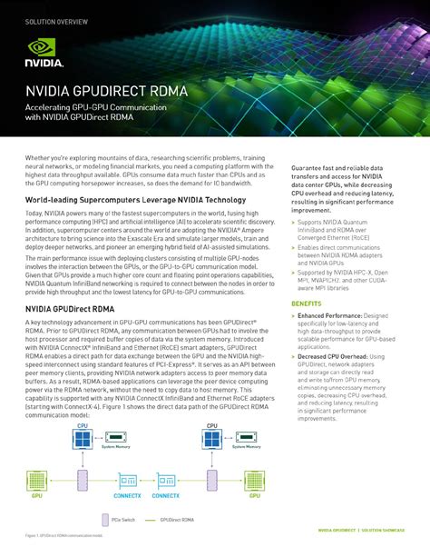 Nvdia Gpu Direct Drama Networking Solution Overview Gpudirect Rdma Pdf