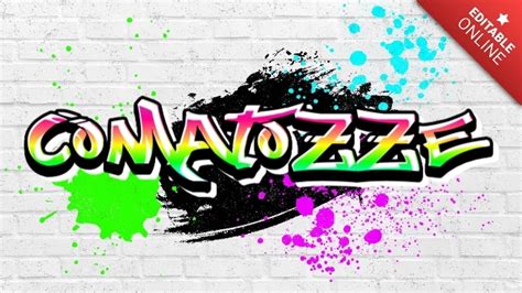 Comatozze Editable Graffiti Spray Text Effect Generator