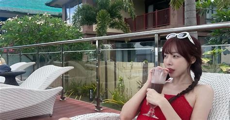 브브걸 은지 레드 비키니에 파격 노출늘씬 몸매 공개 깜짝