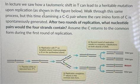 Solved а In Lecture We Saw How A Tautomeric Shift In T Can