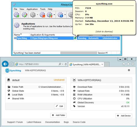 How To Run Syncthing As A Windows Service 818201272008vista2003